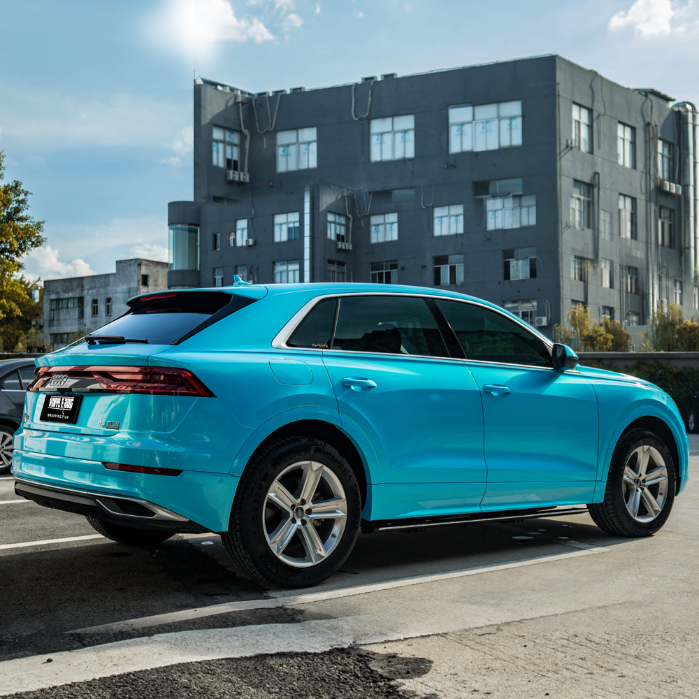 Candy Metallic Neon Light Blue Vinyl Wrap – Velosin