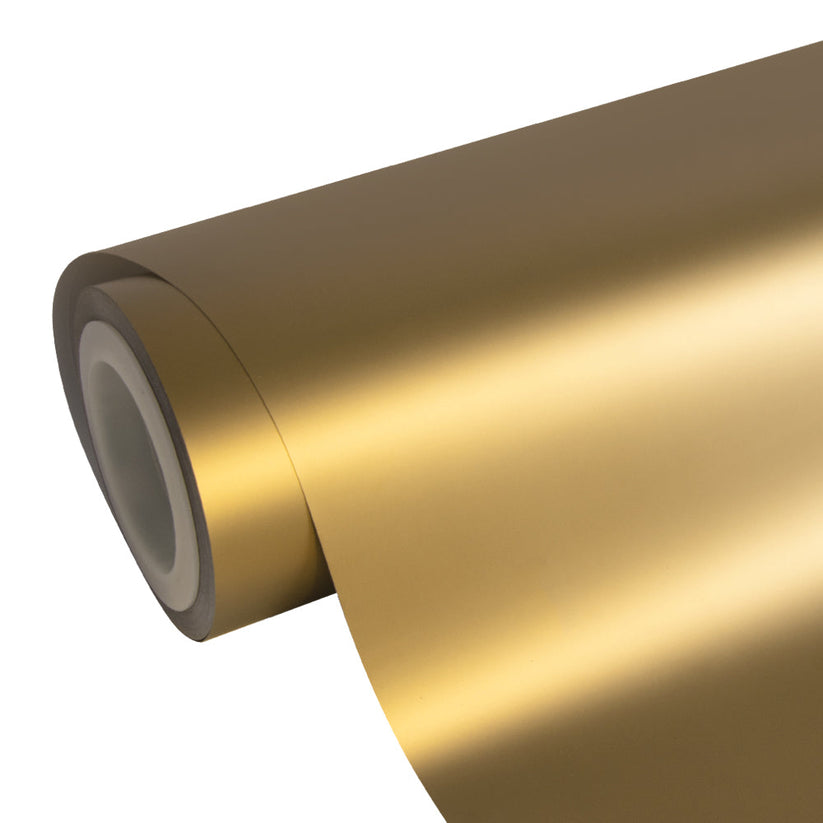 Satin Chrome Silk Champagne Gold Vinyl Wrap – Velosin